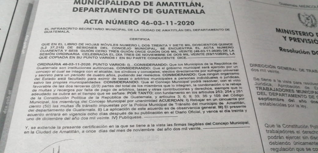 PMT-Amatitlán: Pilotos podrán pagar el 50% de sus multas ...